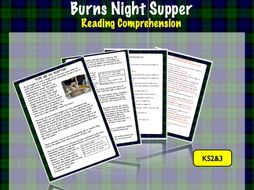 Reading Comprehension: Burns Night Suppers KS2/3 | Teaching Resources