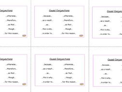 Free Causal Conjunctions List | Teaching Resources