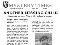 Alma Newspaper report and Story | Teaching Resources