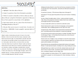 Music cover lesson - Mozart | Teaching Resources