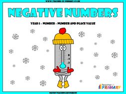 Negative Numbers - Year 5 | Teaching Resources