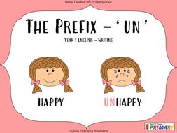 The Prefix 'un' - Year 1 | Teaching Resources
