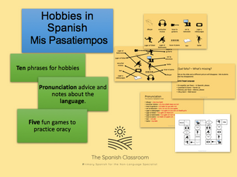 Hobbies and School Subjects in Spanish | Teaching Resources