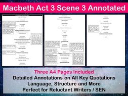 Macbeth Act 3 Scene 3 Annotated | Teaching Resources