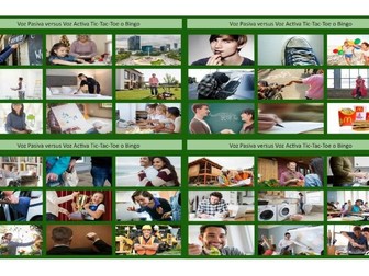 Passive versus Active Voice 6 Spanish Photo Game Bundle | Teaching ...