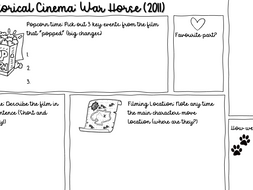 War Horse film worksheet | Teaching Resources