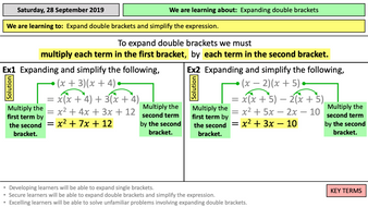 Expanding double brackets | Teaching Resources