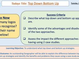 Top Down and Bottom Up Strategies | Teaching Resources