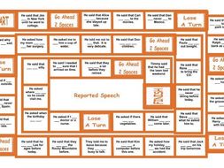 Reported Speech Legal Size Text Board Game | Teaching Resources