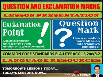 QUESTION MARK AND EXCLAMATION POINT BUNDLE | Teaching Resources
