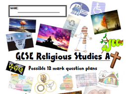 GCSE AQA Religious Studies- 12 Mark Plans | Teaching Resources
