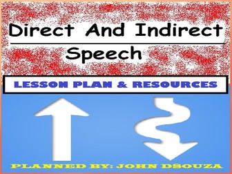 DIRECT INDIRECT SPEECH: BUNDLE | Teaching Resources
