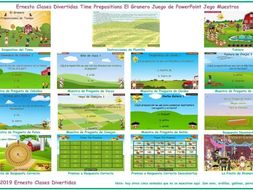 Time Prepositions Barnyard Interactive Spanish Powerpoint Game ...