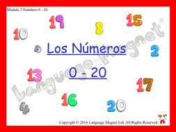 Spanish Numbers 0 to 20 by LanguageMagnet | Teaching Resources