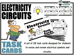 Electricity Circuits and Symbols Task Cards | Teaching Resources
