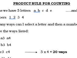 Product Rule for Counting GCSE (9-1) | Teaching Resources