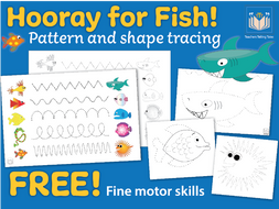 Hooray for Fish Shape & Pattern Tracing | Teaching Resources