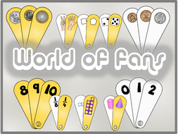 Number fans and also numicon, dice, 2D shapes 3D shapes, coins and ...