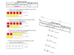 Adding two groups within 10 (word problems) | Teaching Resources