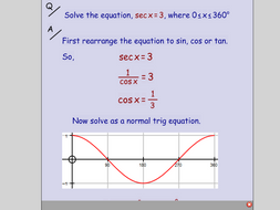 Reciprocal and Inverse Trigonometric Graphs - Cot, Sec and Cot ...