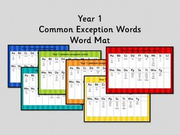 Year 1 Word Mat - common exception words by asumner2 | Teaching Resources