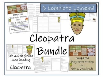 Cleopatra Biography Writing Unit by Irvine109 | Teaching Resources