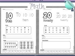 Number Workbook Numbers 10-20 | Teaching Resources