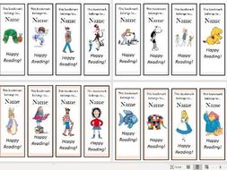 Book Character Bookmarks (Editable) | Teaching Resources