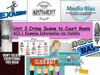 Criminology (New Spec) UNIT 3 Crime Scene to Court Room WHOLE UNIT BUNDLE | Teaching Resources