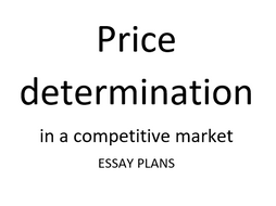 Price determination - A Level Economics | Teaching Resources