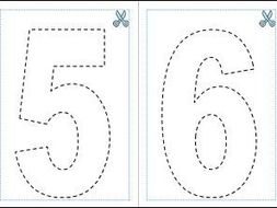 Cutting Skills Numbers to 10 | Teaching Resources