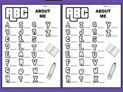ABC About Me & Things I Learned | Teaching Resources