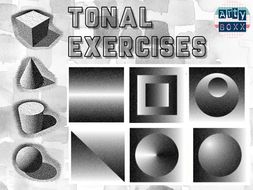 TONAL EXERCISES - Shading and Basic Form Worksheet | Teaching Resources