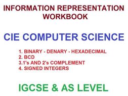 Information Representation Workbook IGCSE/AS Level | Teaching Resources
