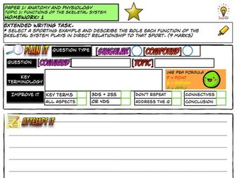 NEW Edexcel GCSE PE Unit 1 - Topic 1 - Functions of the Skeletal System ...