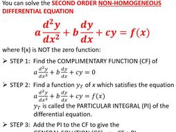 2nd order differential equations | Teaching Resources