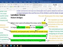 London Snow - Fully Annotated Poem CIE | Teaching Resources