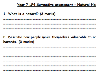 KS3 GEOGRAPHY SOW - Natural Hazards BUNDLE | Teaching Resources