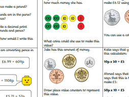 Money Year 3/4 varied fluency and reasoning:Recognising money making ...