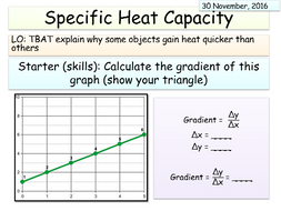 New AQA Physics (Energy Unit) - Specific heat capacity | Teaching Resources