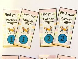 Find Your Partner Cards | Teaching Resources