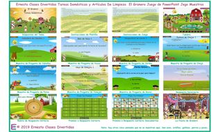 Household Chores Barnyard Interactive Spanish Powerpoint Game ...