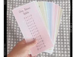 Pastel Times Tables Cards | Teaching Resources