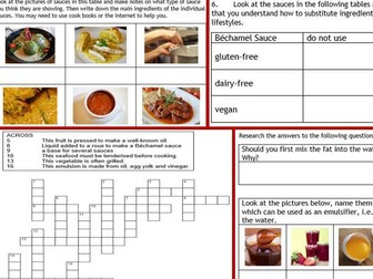 NEW GCSE Food Technology AQA/EDEXCEL: 3rd of 3 bundles incl. 2 work ...