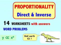 Proportion, Direct and Inverse by Skillsheets | Teaching Resources