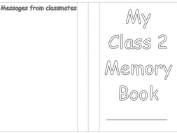 Editable end of year memory booklet | Teaching Resources