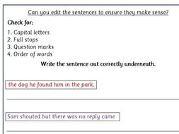 Edit the Sentences | Teaching Resources