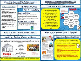 AQA GCSE Geography: Water Management Bundle | Teaching Resources