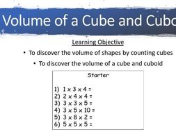 Volume of Cubes and Cuboids | Teaching Resources