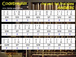 Differentiated Codebreaker: Adding and Subtracting Fractions | Teaching ...